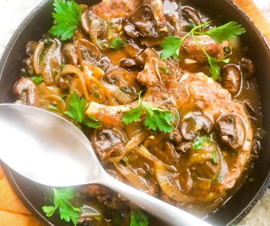 Chuletas con Salsa de Hongos - Mexican Appetizers and More!