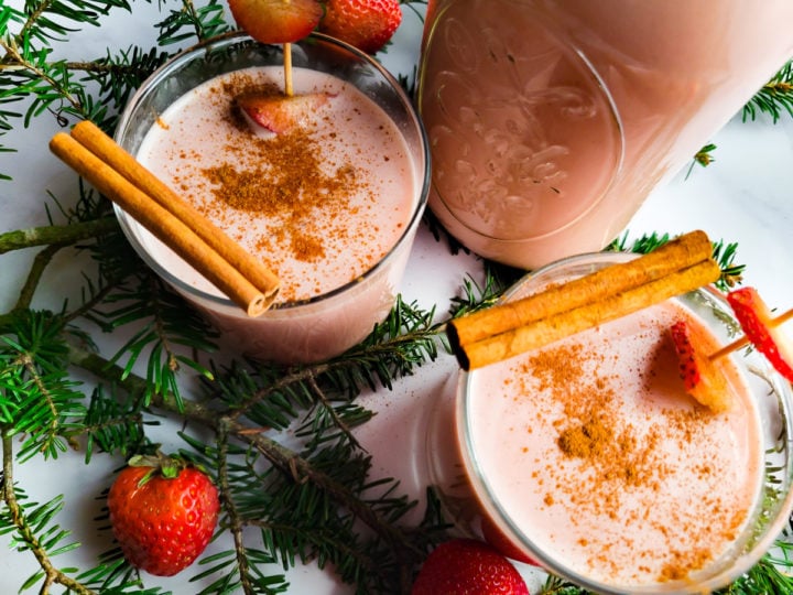 Coquito de Fresa (Strawberry Coquito) - Mexican Appetizers and More!