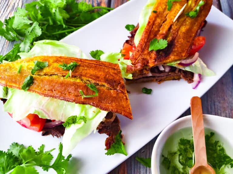 Jibarito Sandwich (Sandwich de Toston) - Mexican Appetizers and More!