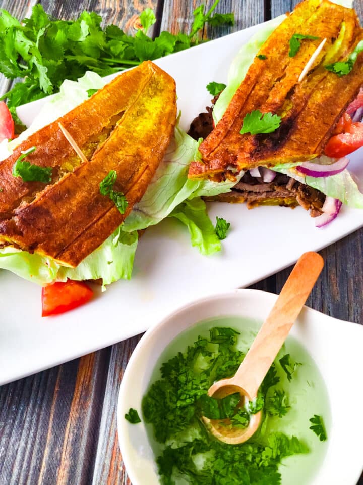 Jibarito Sandwich (Sandwich de Toston) - Mexican Appetizers and More!