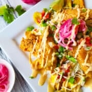 Pollo Chuco (Pollo con Tajadas) - Mexican Appetizers and More!