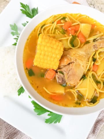 Puerto Rican Chicken Soup - Mexican Appetizers and More!