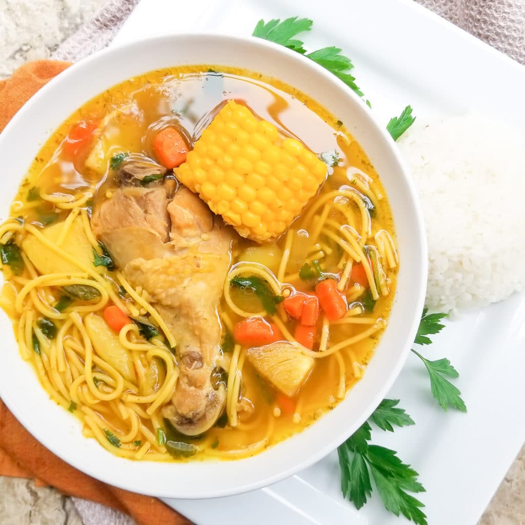 Puerto Rican Chicken Soup - Mexican Appetizers and More!