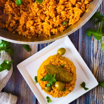 Puerto Rican Yellow Rice with Corn - Mexican Appetizers and More!