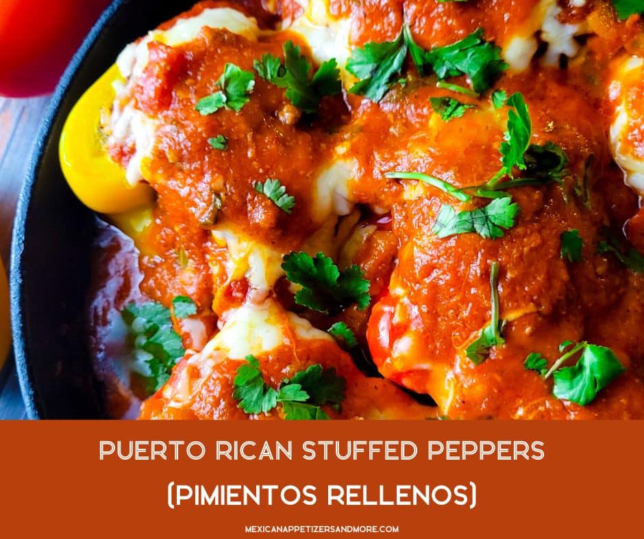 Puerto Rican Stuffed Peppers - Mexican Appetizers and More!