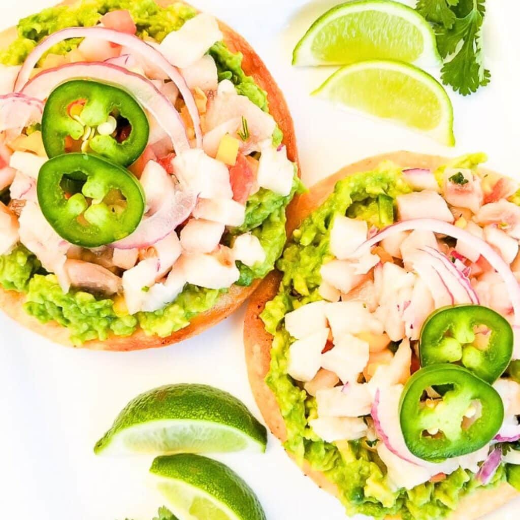 Tilapia Ceviche Tostadas - Mexican Appetizers and More!